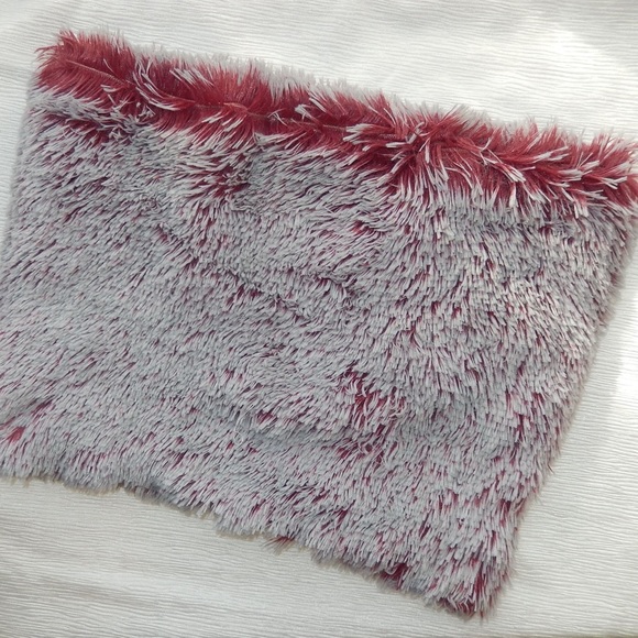 Accessories | Chunky Lux Furry Flux Infinity Scarf Red | Poshmark